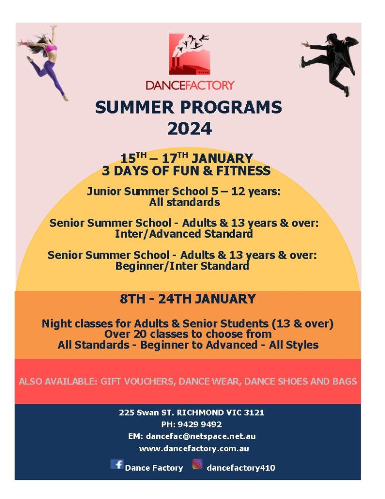 Dance Factory MelbourneSummer Programs - Dance Factory Melbourne