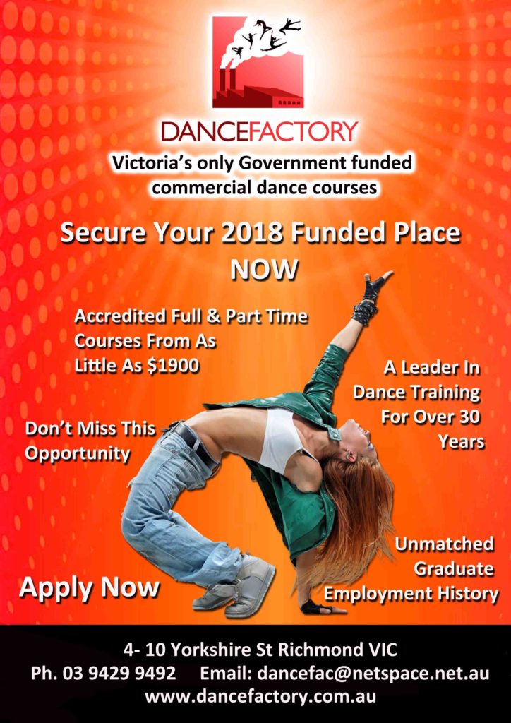 Dance Factory MelbourneFULL & PART TIME FUNDED COURSES! ENROL NOW ...