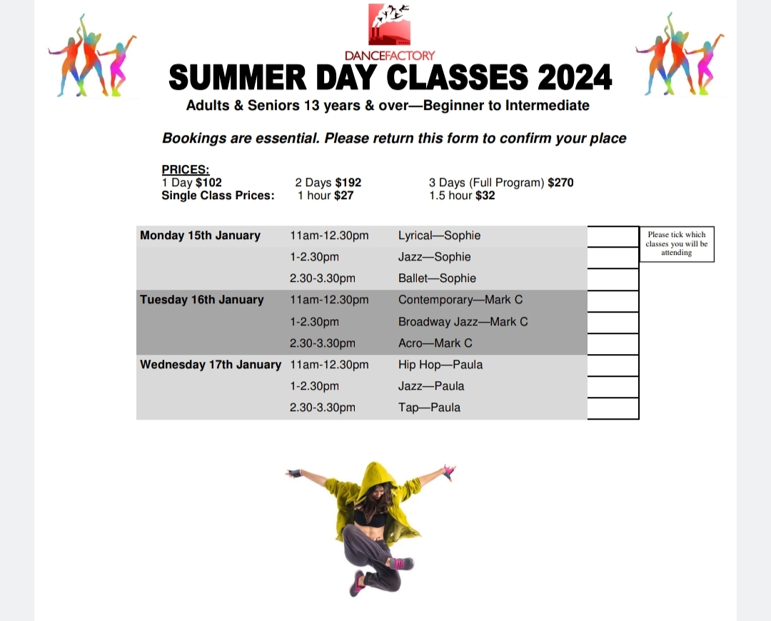 Dance Factory MelbourneDay Classes - Dance Factory Melbourne