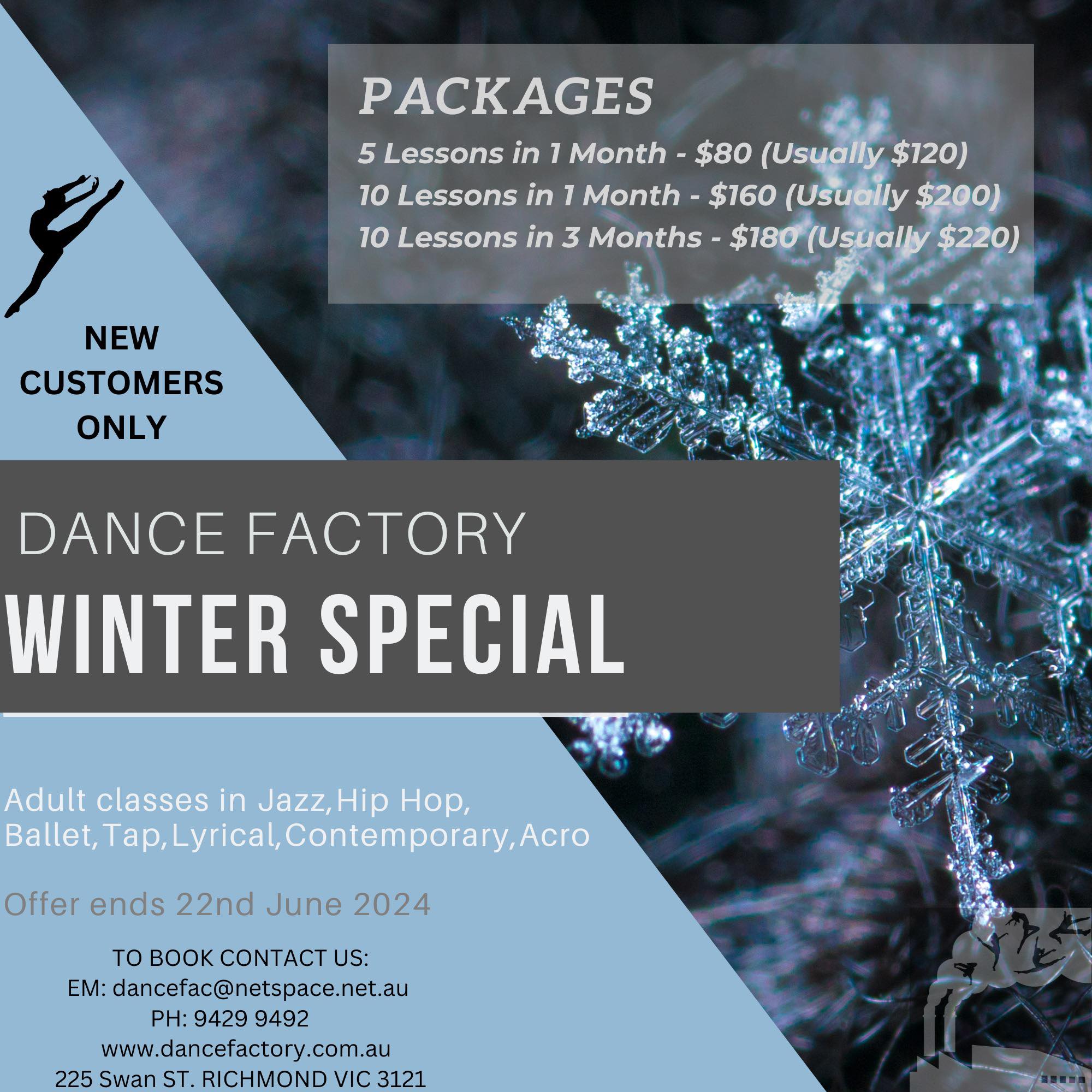 Dance Factory MelbourneWinter Special - Dance Factory Melbourne